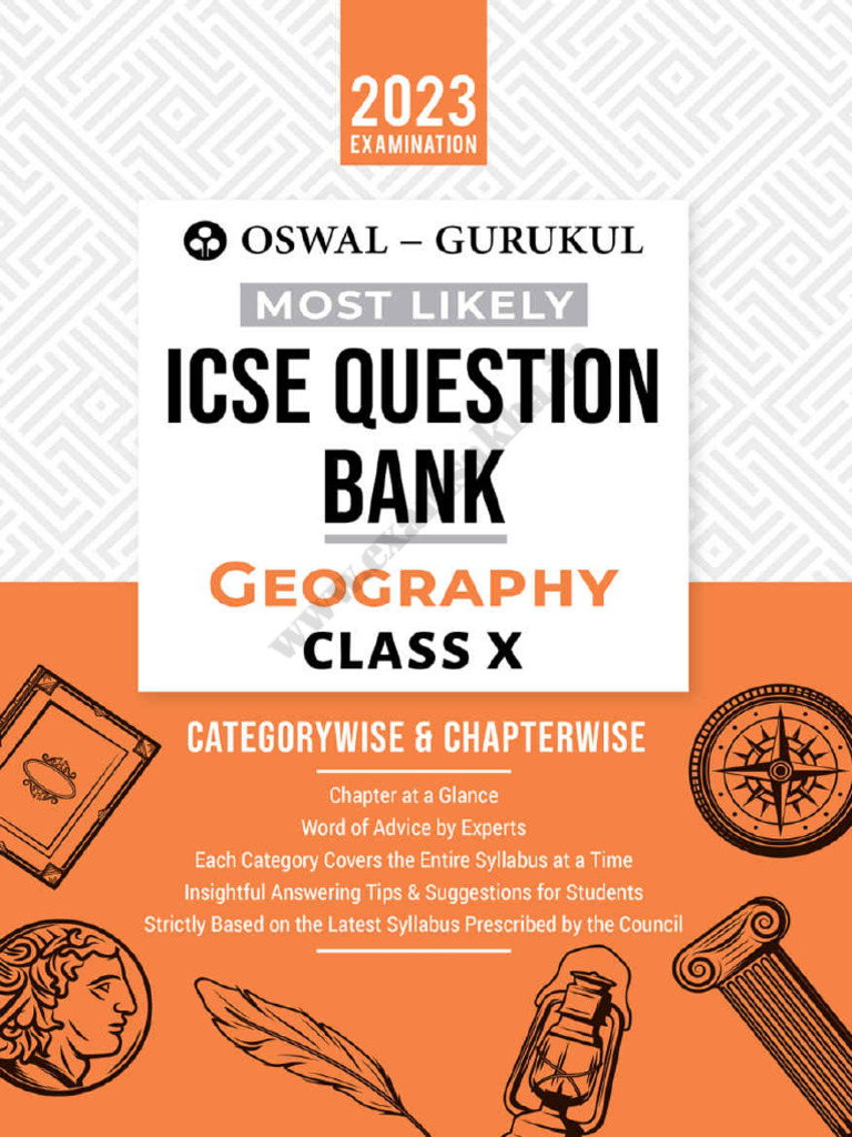 Question Bank - GEOGRAPHY (Class 10, Edition - 202 - 240626 - 000242 | PDF