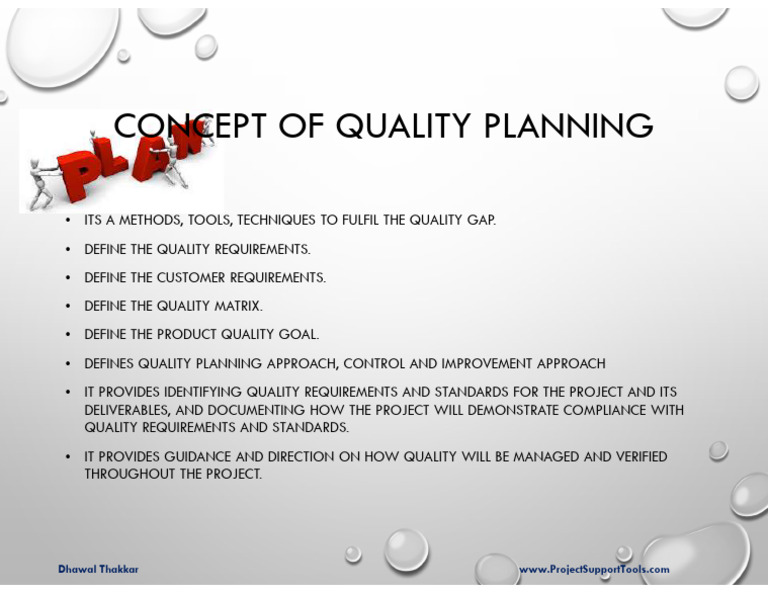 Concept of Quality Planning | PDF
