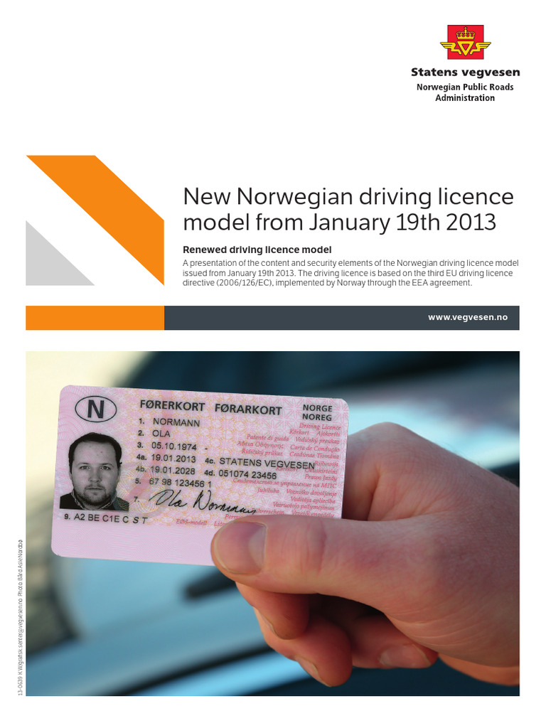 New Norwegian Driving Licence Model 2013 | PDF | Driver's License | Trailer (Vehicle)