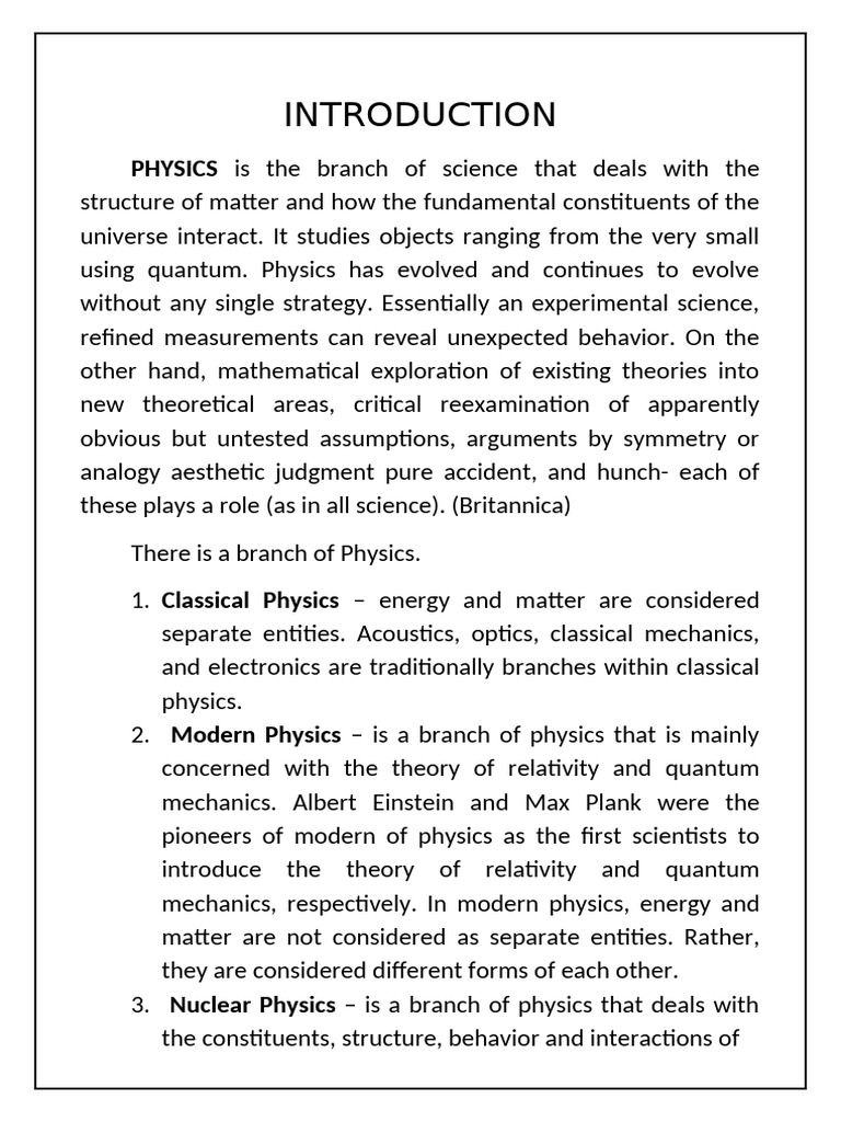 Physics (research paper) | PDF