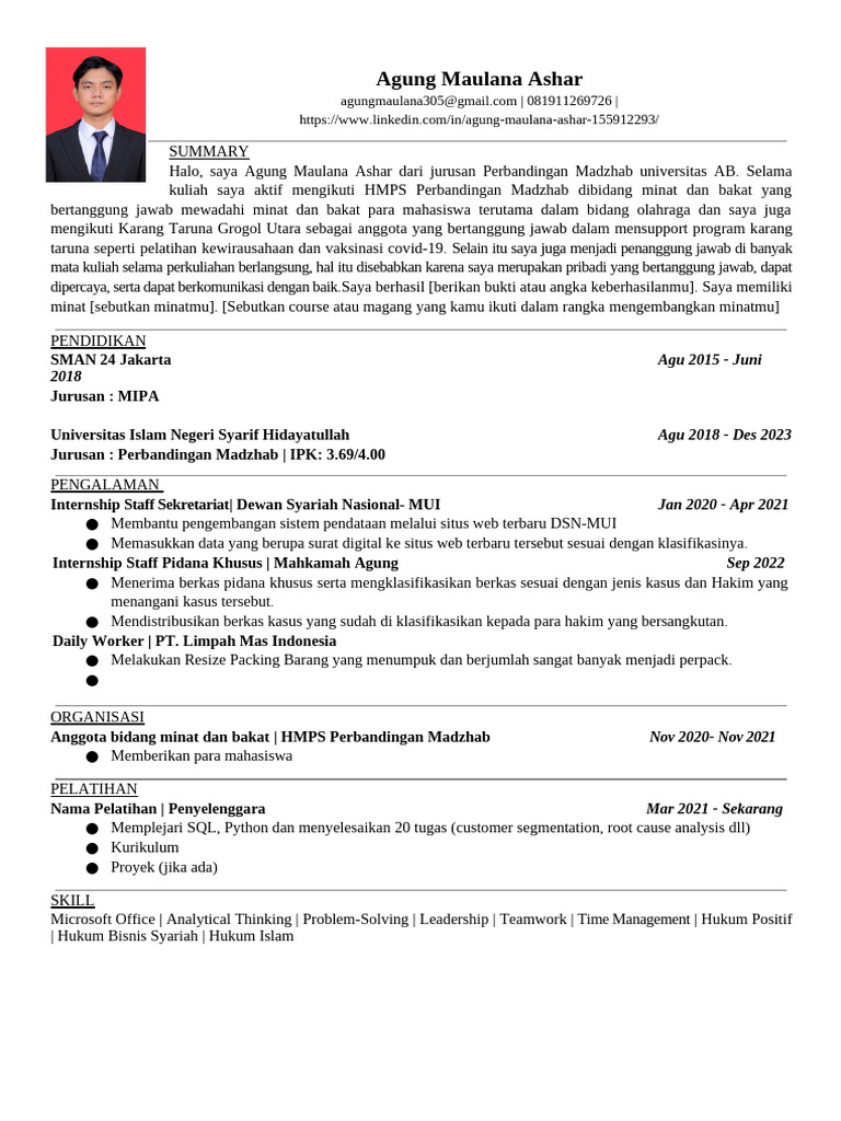 Template CV | PDF