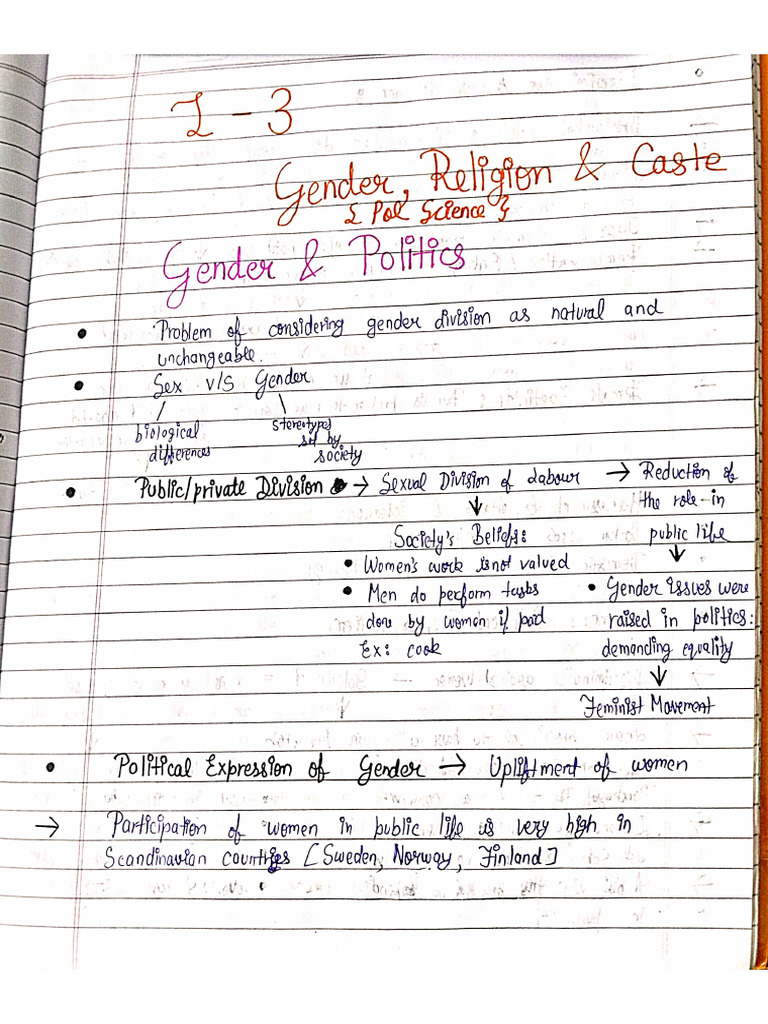 Class 10 Pol Sci CH 3 Notes | PDF
