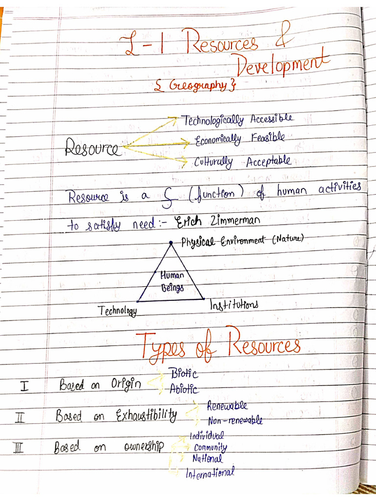 Class 10 Geo Ch 1 Notes Pdf
