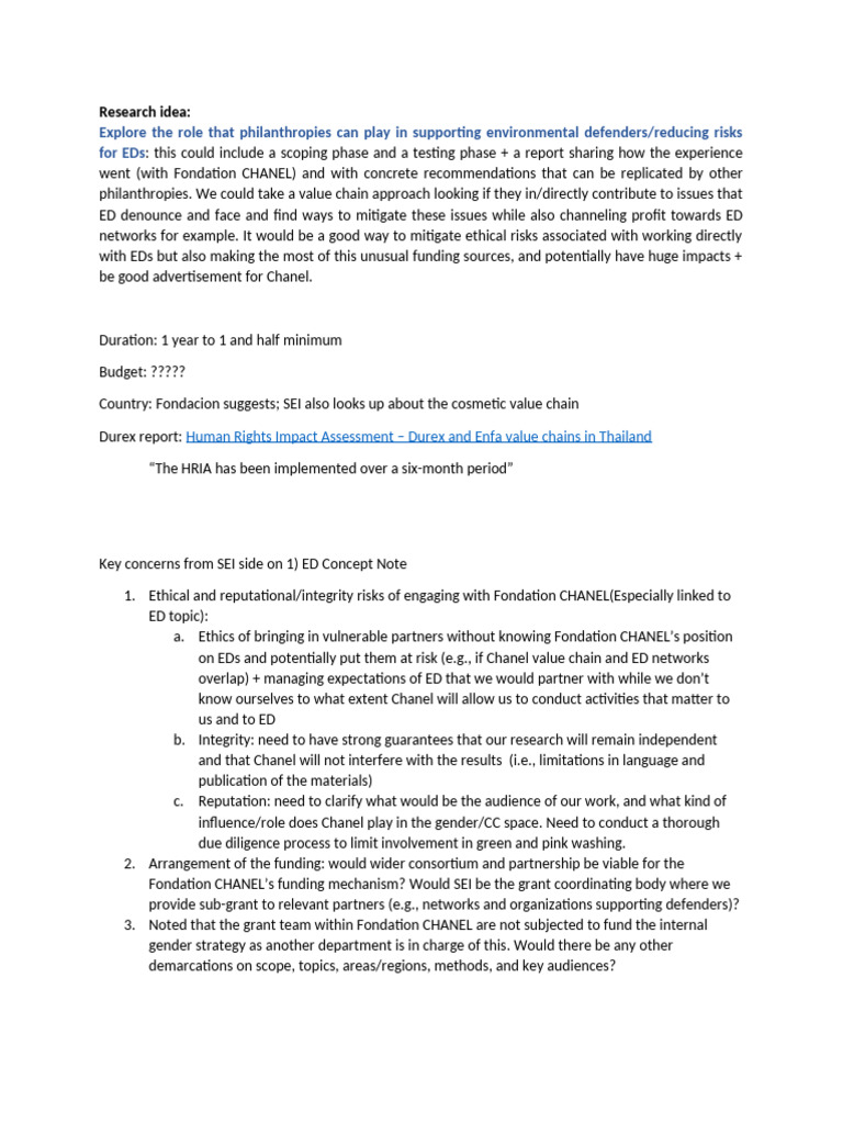 Environmental Defenders - Fondation CHANEL | PDF