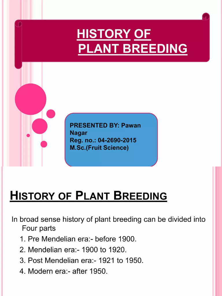 History of Plant Breeding | PDF