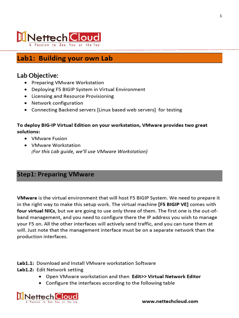 F5 BIGIP LTM Sample Lab Workbook | PDF