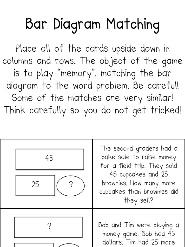 Bar Diagram Matching | PDF