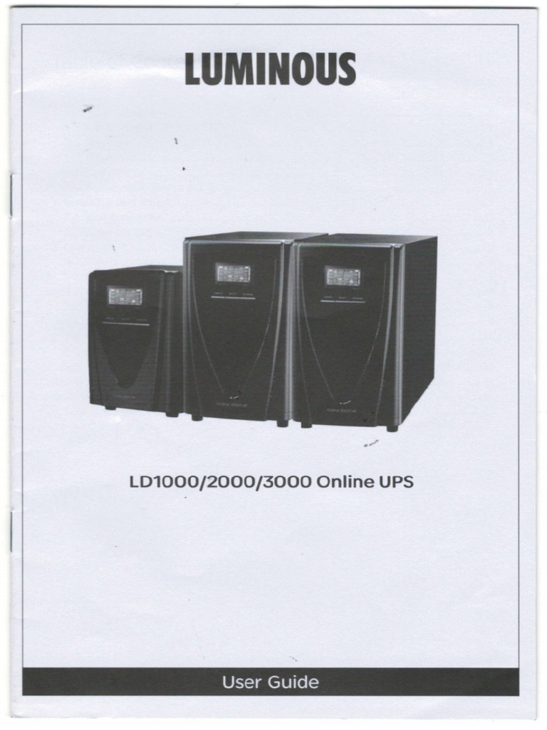 Luminous 3kva Online Ups1 | PDF