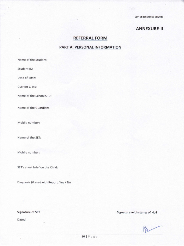 SOP Performa | PDF