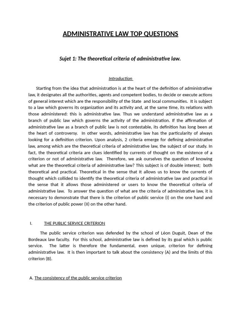 Admin Law (Top Questions) | PDF