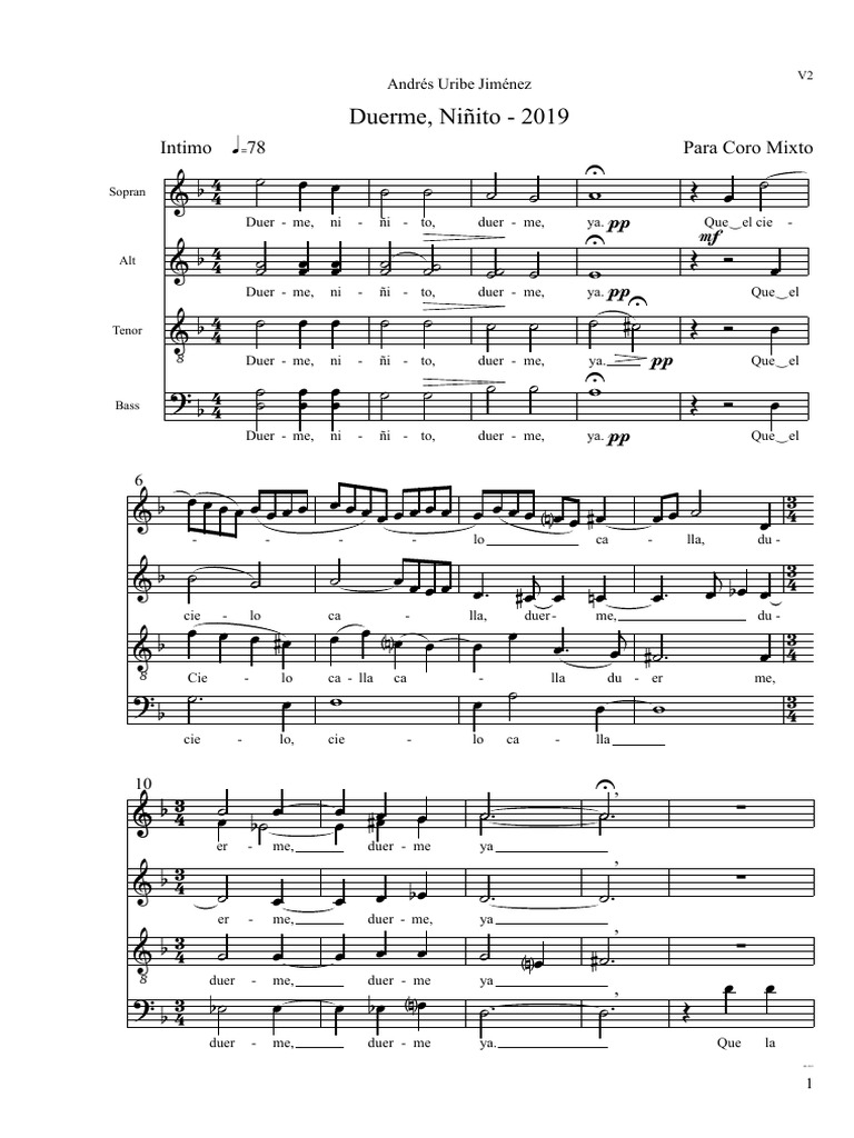 Duerme Ninito - 2019 - Uribe Jimenez - V2 | PDF