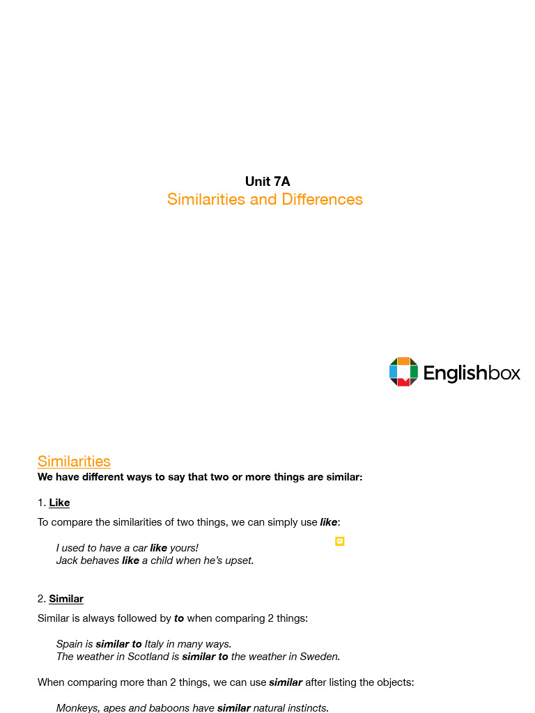 Similarities-and-Differences-PDF | PDF