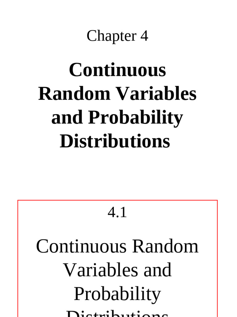 Continuous Probability | PDF