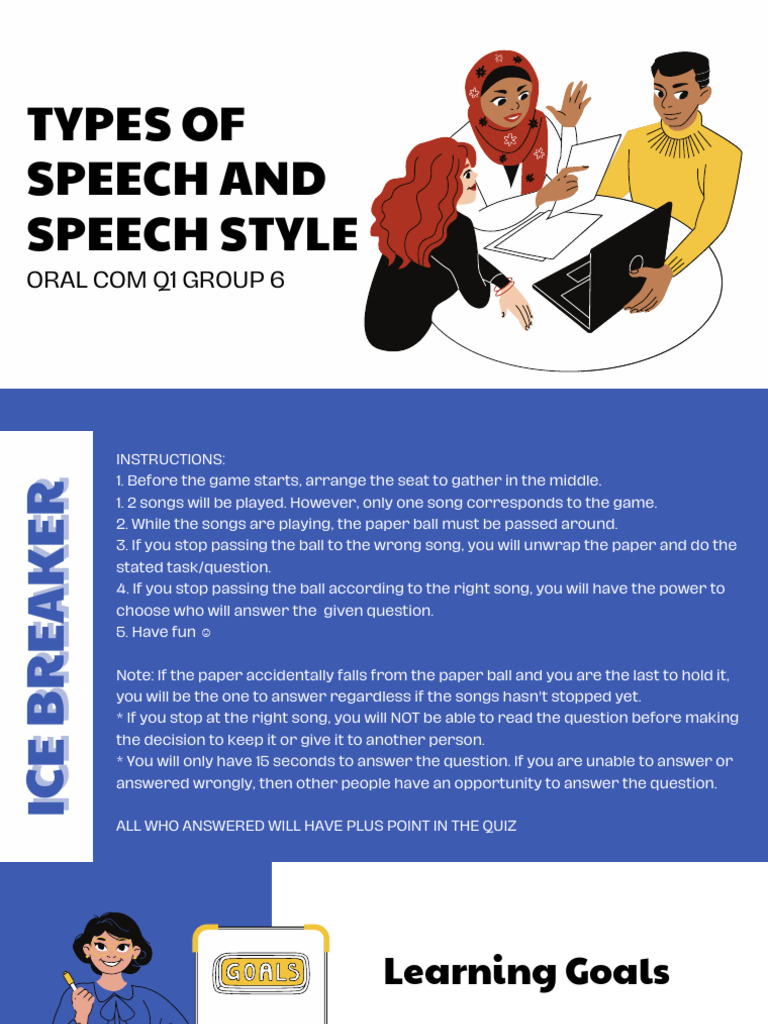 Speech Style and Types of Speech | PDF | Speech | Language Arts ...
