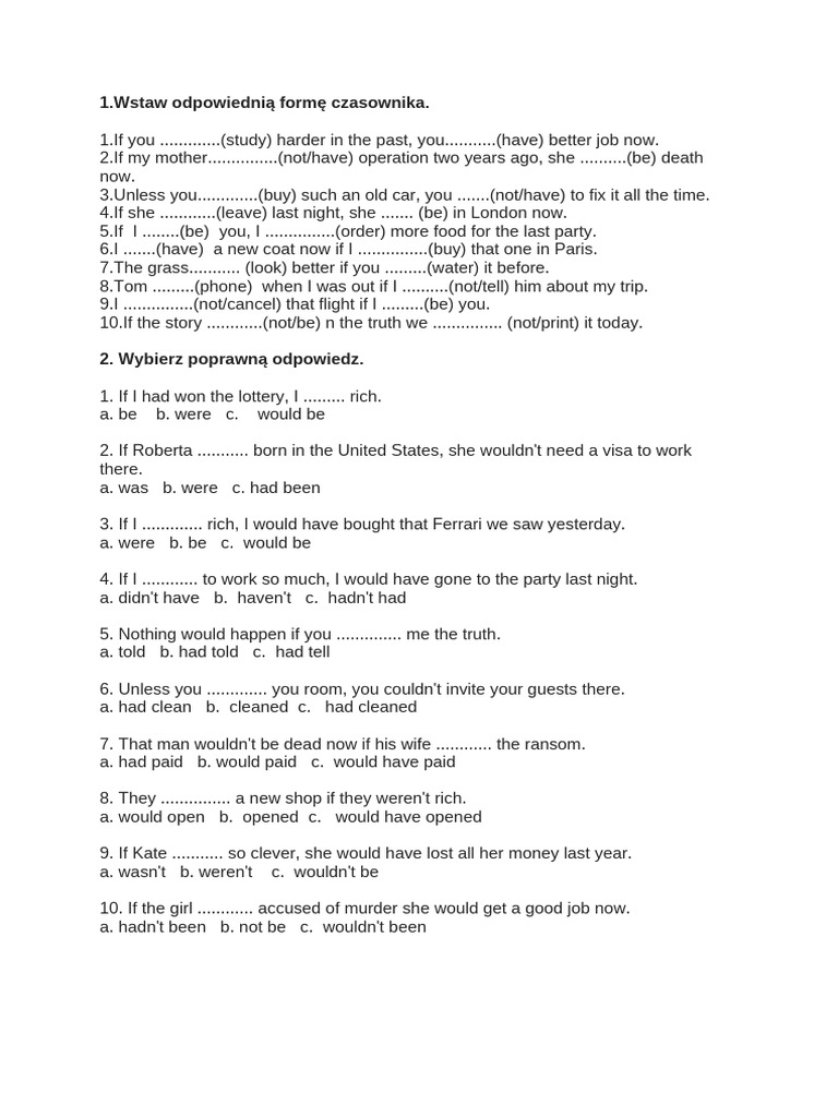 Mixed Conditional 2&3 | PDF