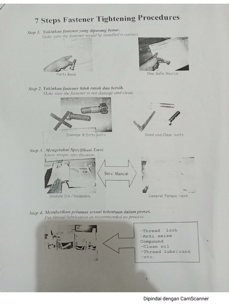 7 Step Procedure Pengencangan Bolt | PDF