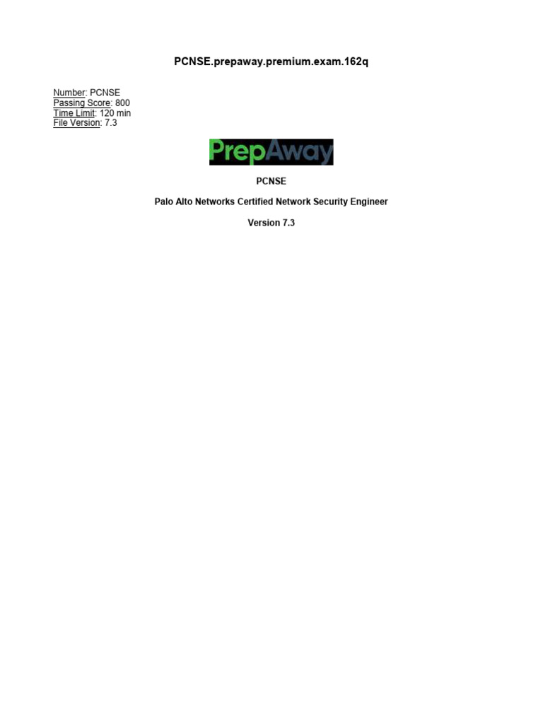 PCNSE | PDF