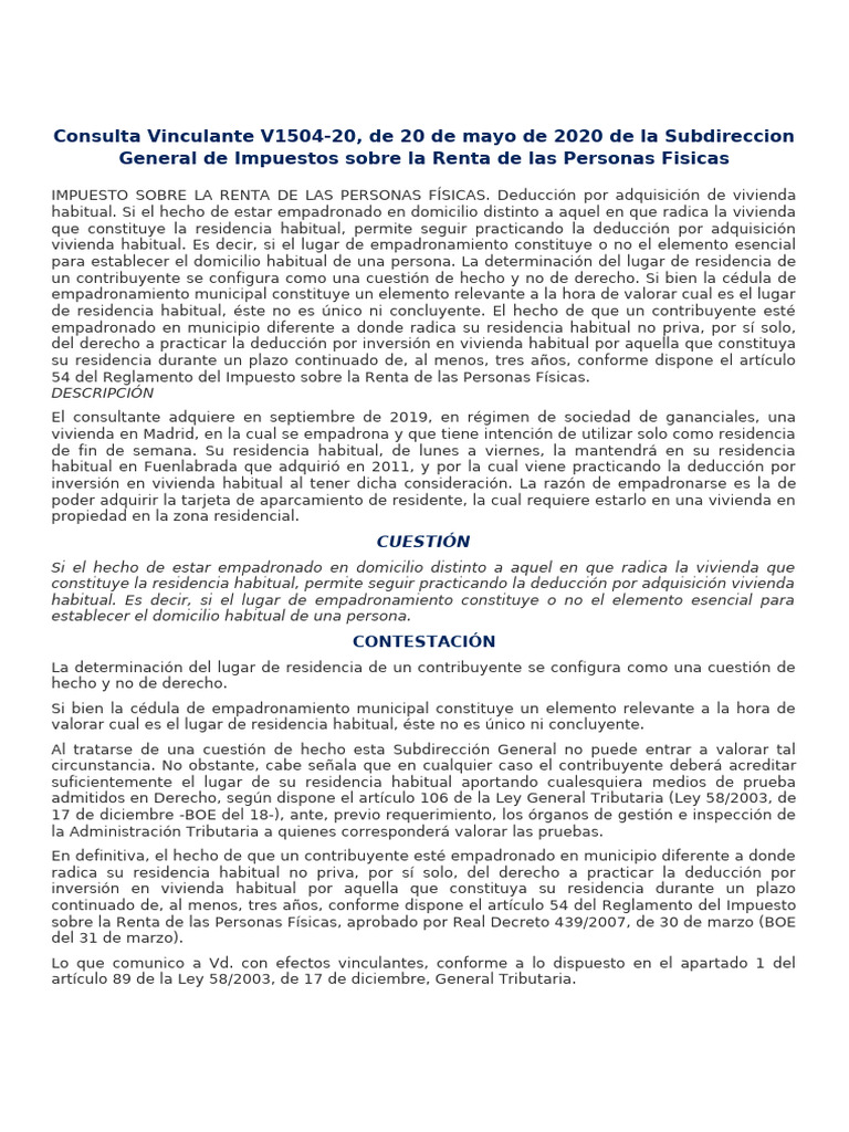 CV EMPADRONAMIENTO Vs VIV HABITUAL2 | PDF