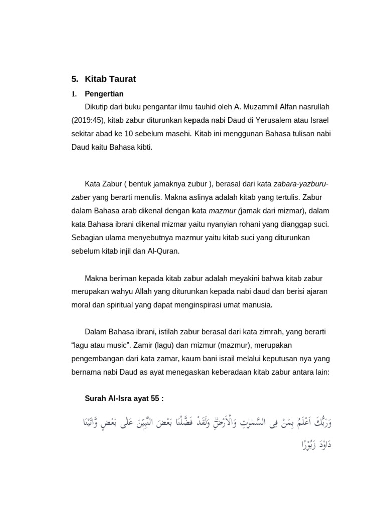 Kitab Zabur WB-1 | PDF
