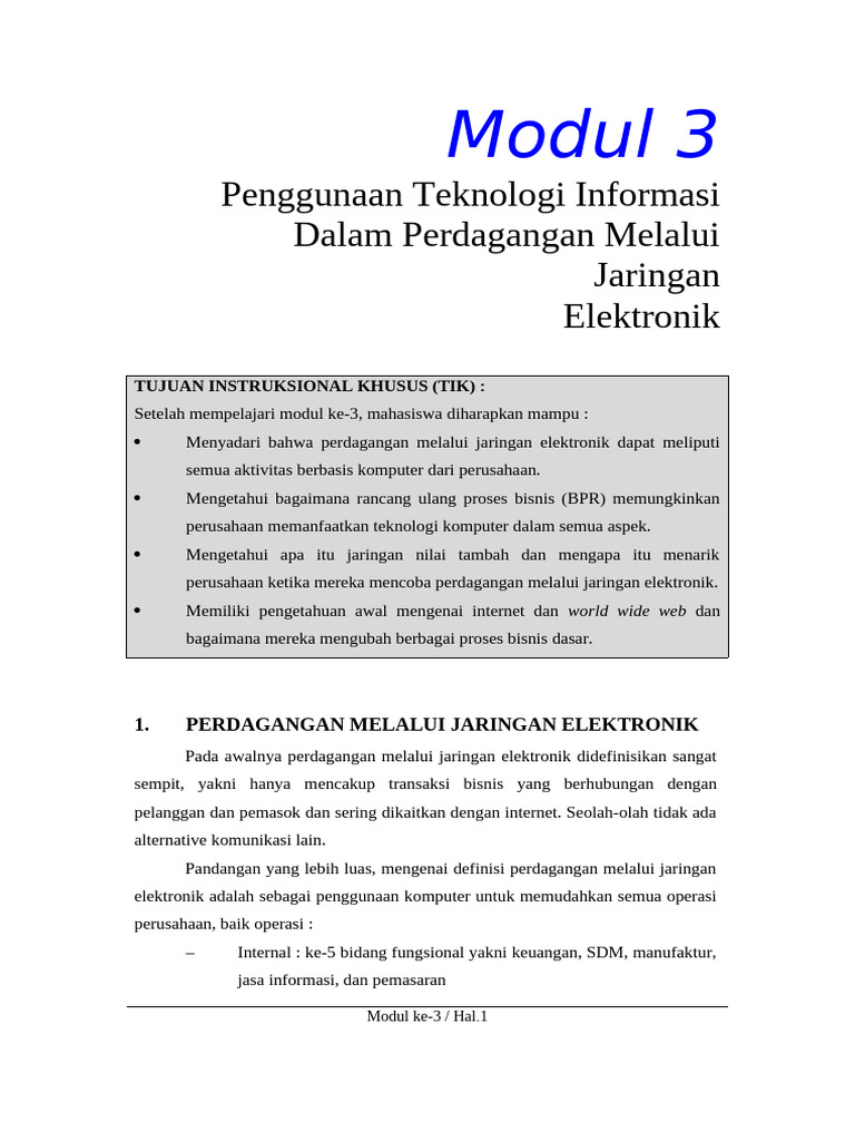 Modul Ke 3 Sim PTIK | PDF