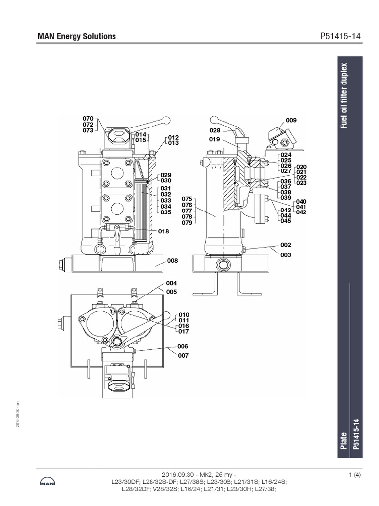 DG Fuel Oil Dublex Filter - MAN | PDF