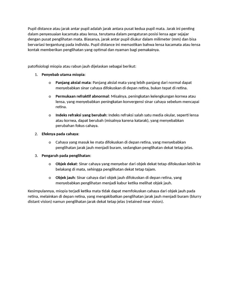 Pupil Distance Dan Patof | PDF