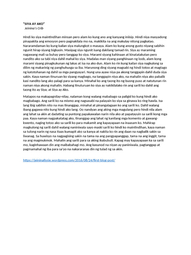 Siya Ay Ako | PDF