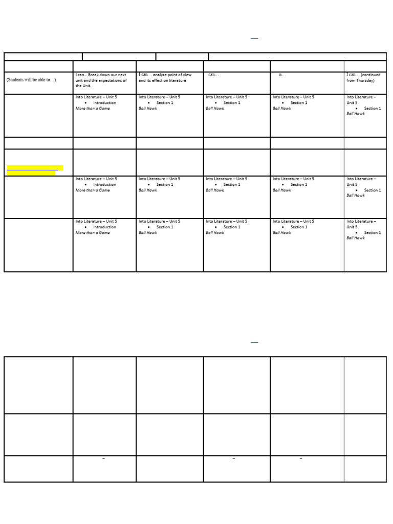 7th Grade ELA Weekly Planner: March 2021 | PDF | Narration | Linguistics