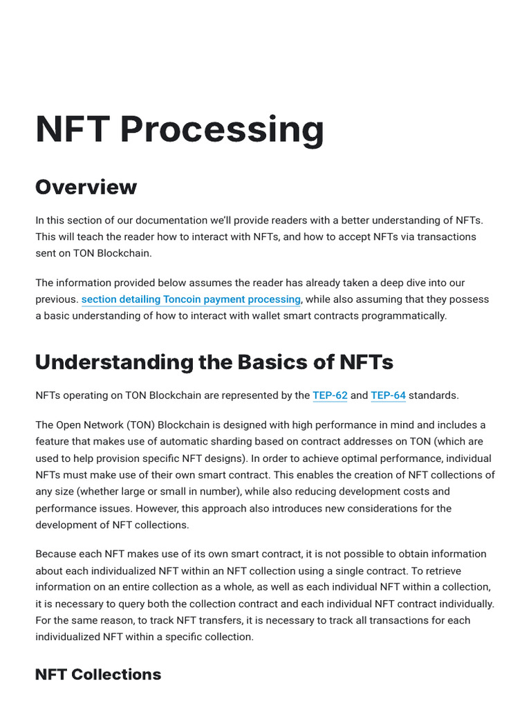 NFTs on TON: A Developer's Guide | PDF | Computing | Computers