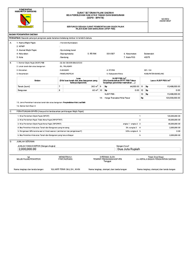 SSPD BPHTB H Erwin | PDF