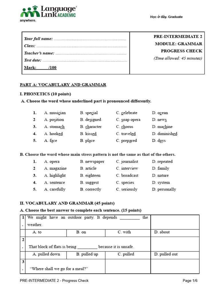 PI2 - Progress Check | PDF