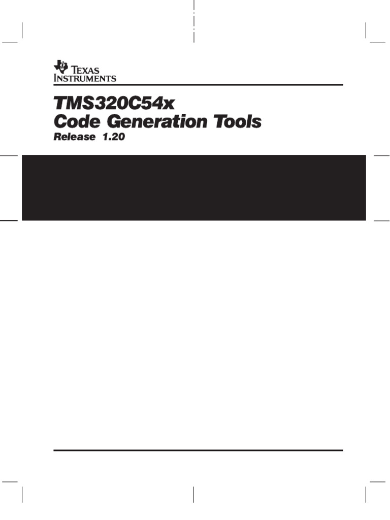 Getting Started Guide: TMS320C54x Code Generation Tools | PDF