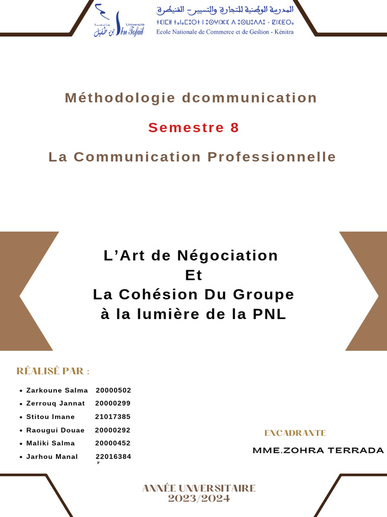 Rapport Méthodologie de Communication S8 | PDF