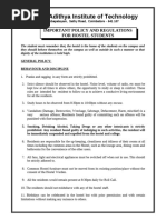 NUST Hostel Mess Guidelines and Policies | PDF