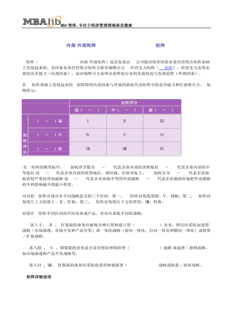 内部-外部矩阵(Internal-External Matrix,IE矩阵) | PDF