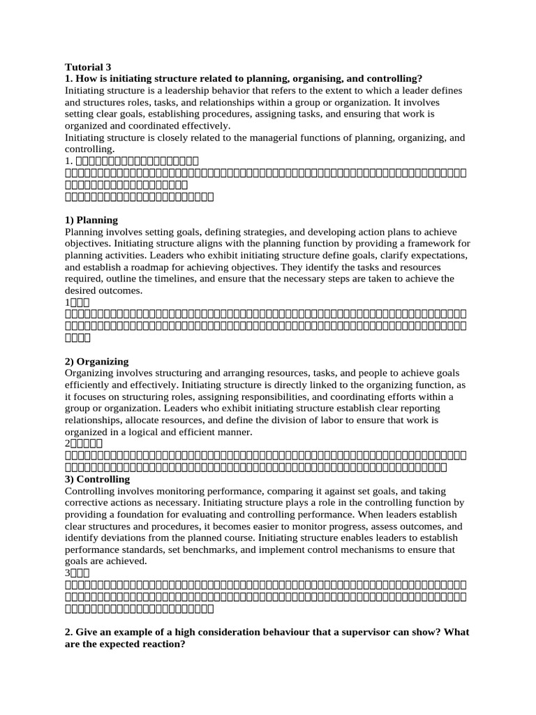 Tutorial 3 Questions | PDF
