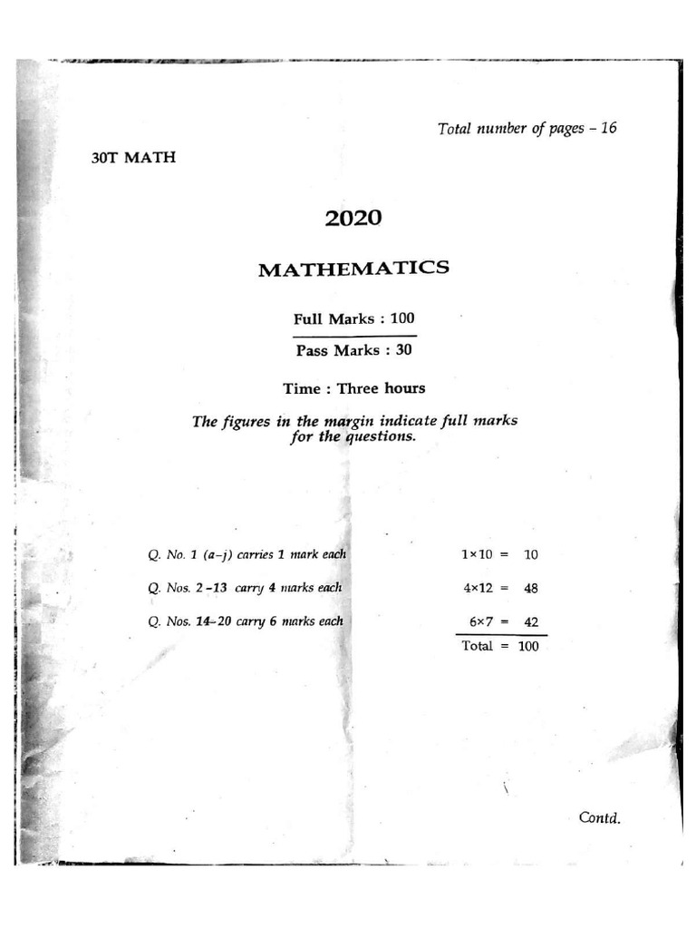 Mathematics 2020 | PDF