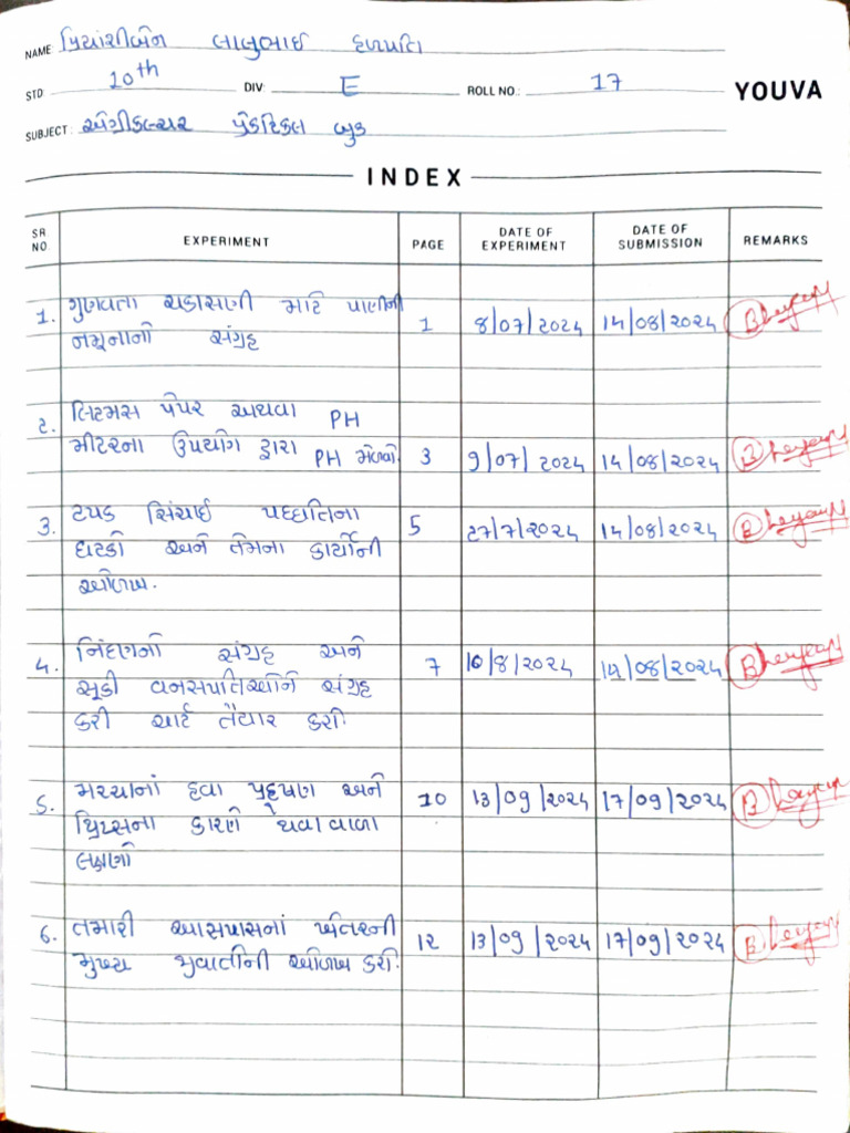 STD - 10 Practical Book (1 To 6practical) | PDF