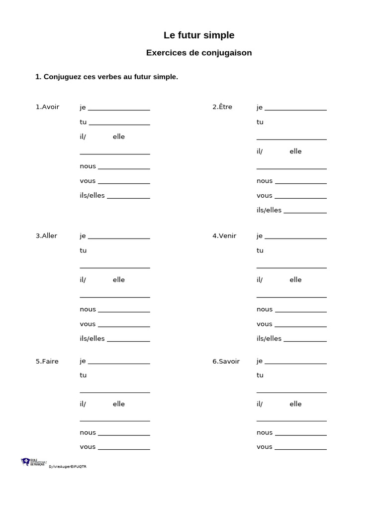 Le Futur Simple Exercices Et Corrigé | PDF