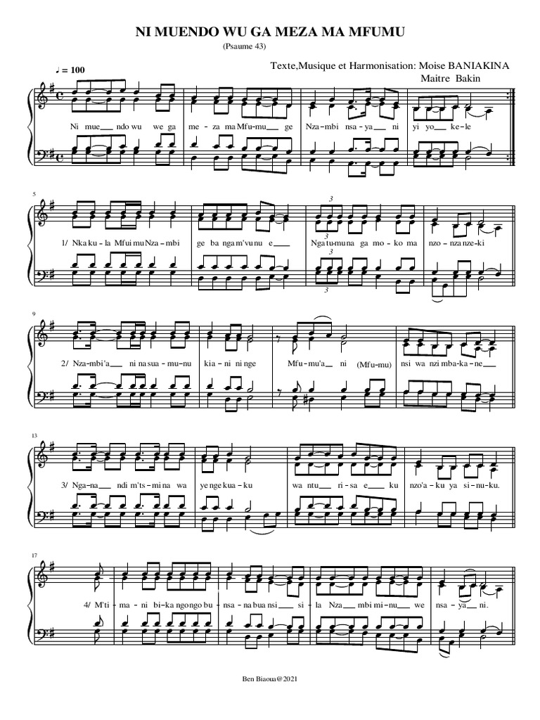 Ni Muendo Wu Ga Meza Ma Mfumu | PDF