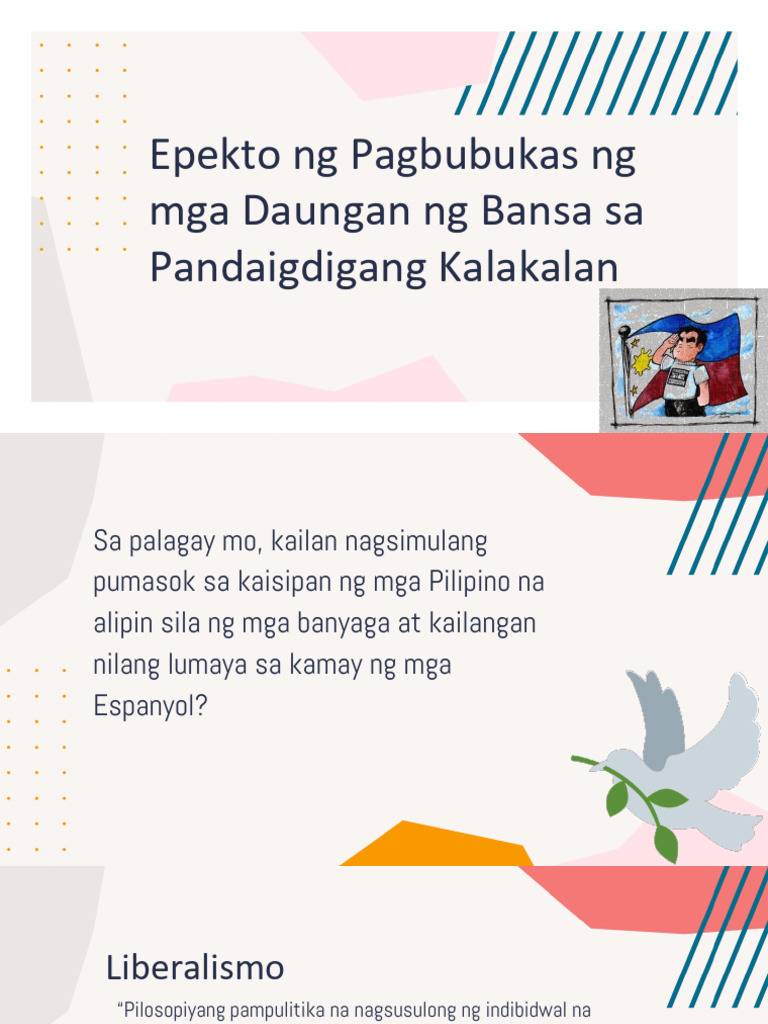 AP6 Q1 W1 D1 Epekto NG Pagbubukas NG Mga Daungan NG Bansa Sa ...