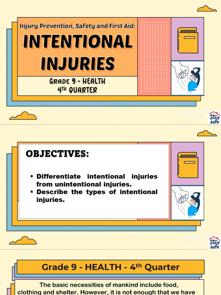 Q4 HEALTH Intentional Injuries | PDF