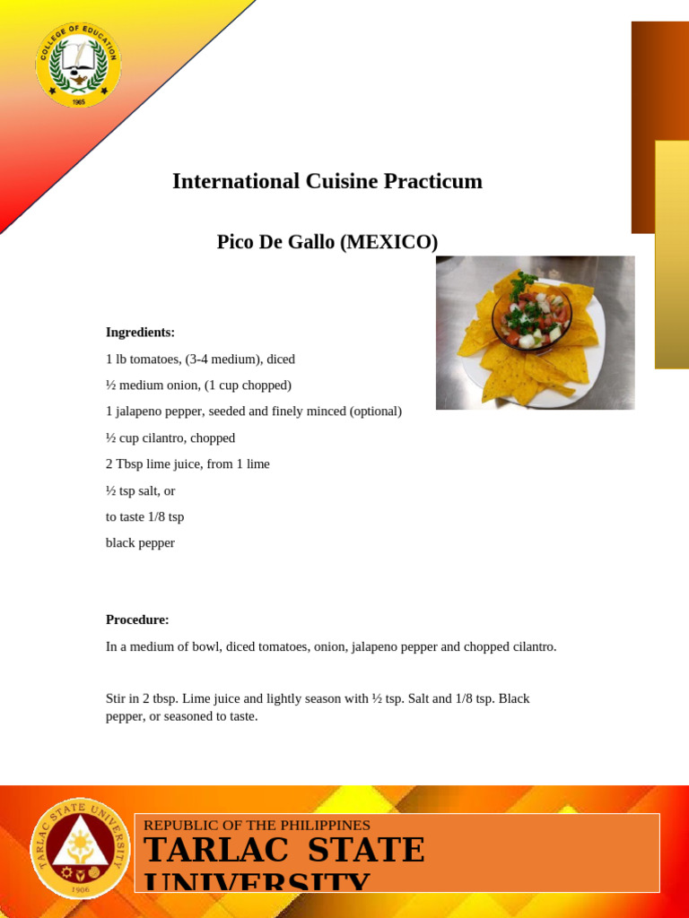 Cuisine Practicum | PDF