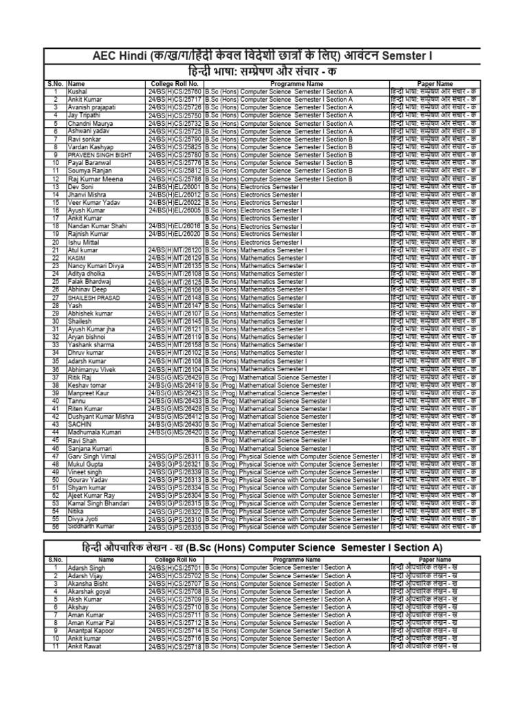 AEC Hindi 4ThOCT V4 | PDF
