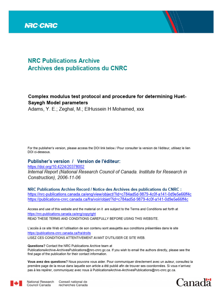 NRC Publications Archive Archives Des Publications Du CNRC | PDF