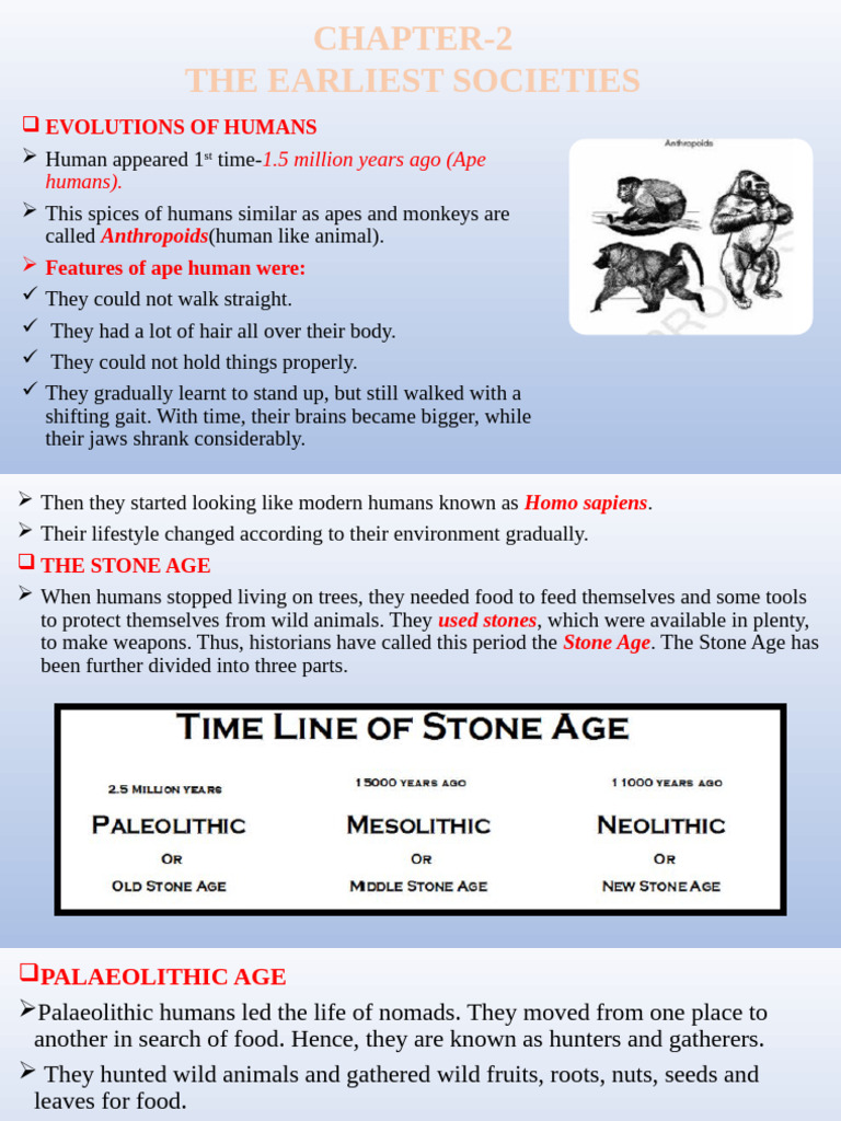 The Earliest Societies Ch2 History | PDF