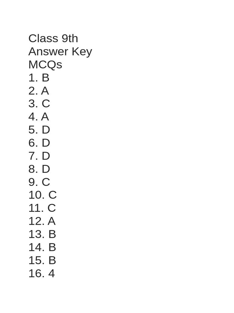Class 9th Social Science Answerkey | PDF