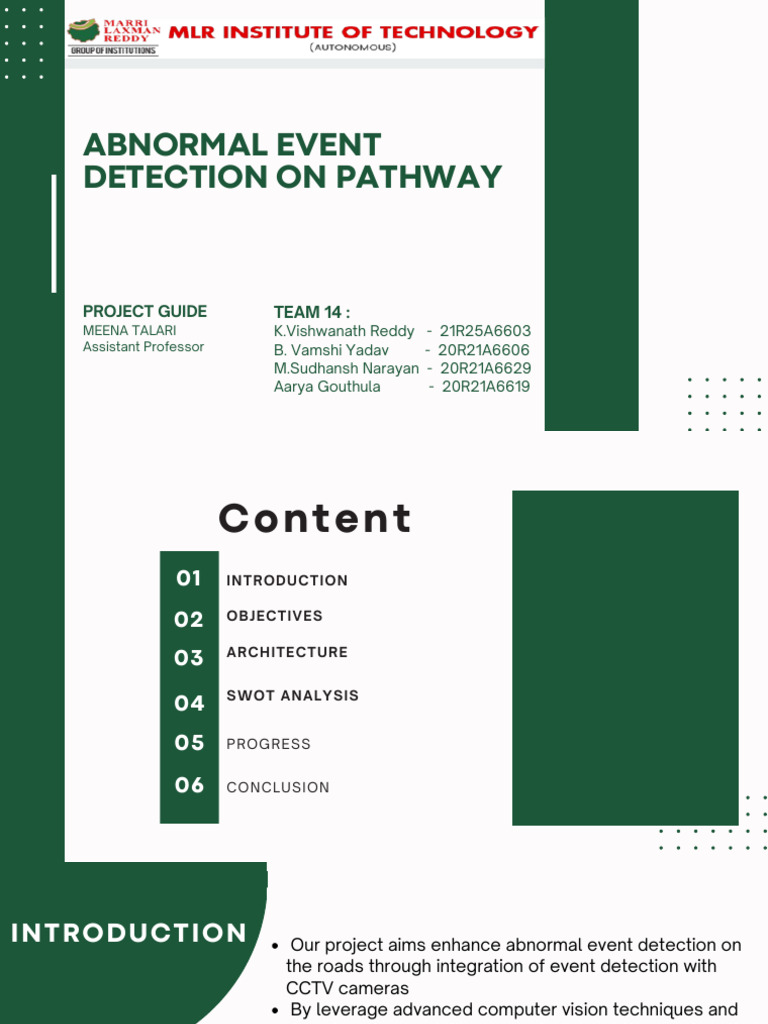 Abnormal Event Detection On Pathway | PDF
