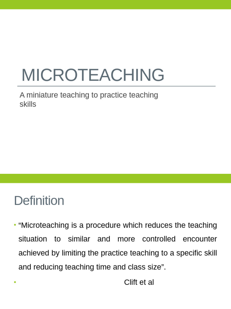 MICRO TEACHING | PDF