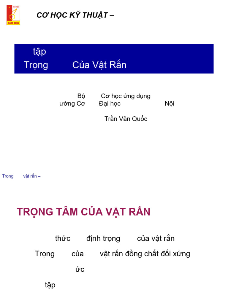 5. BT TH - ch4- Trọng tâm của vật rắn | PDF